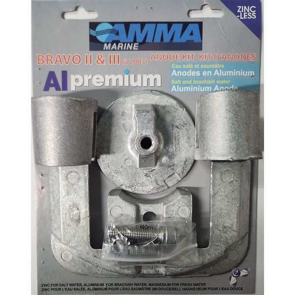 ALUMINUM ANODES KIT for BRAVO II & III