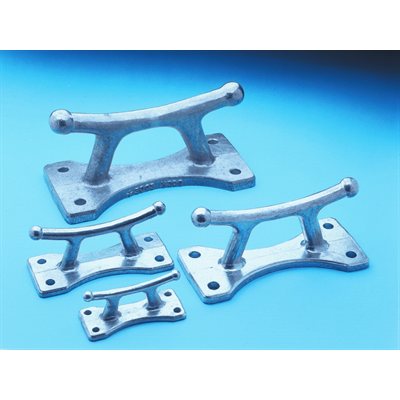 4" white aluminum classic cleat cast from almag 35 marine grade ...