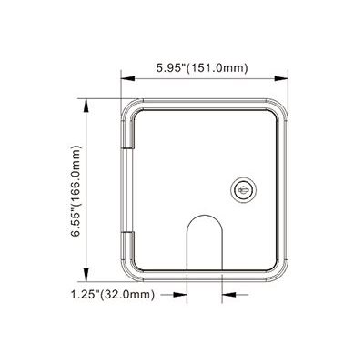SQUARE HATCH, 4.17'' X 4.76'' INSIDE SIZE, WHITE